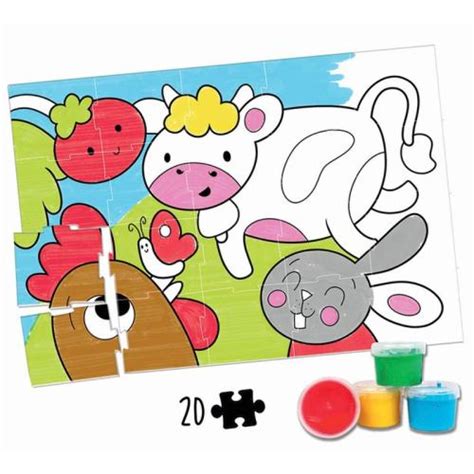 Educa Игра за оцветяване Животни с боички