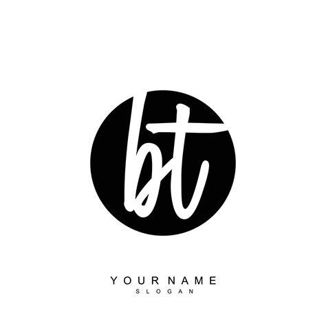 Initial Bt Monogram With Grunge Template Design 21751218 Vector Art At