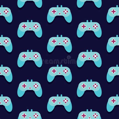 Seamless Gamepad Pattern Vector Stock Vector Illustration Of Joypad Design 115288154