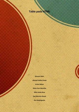 Modul Table Html PDF