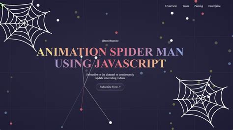 Spiderman Web Animation Using Html Css And Javascript Youtube
