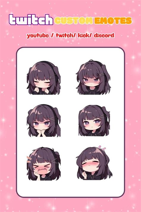 Best 13 Anime Twitch Emotes 18 Twitch Discord Emotes Chibi Anime Style Red Hair Girl Emotes