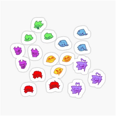 Fnf Transition Sprites Sticker For Sale By Ianthesatirist2 Redbubble