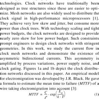 Clock Network Distribution With Mesh Structures A Mesh Only And B Download Scientific