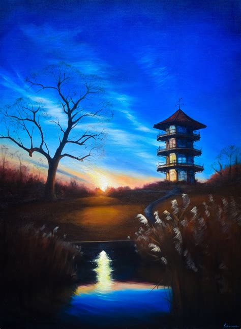 Patterson Park At Sunset — Rebecca Scheuerman