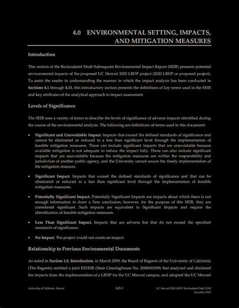 Pdf 4 0 Environmental Setting Impacts And Mitigation … · Mitigation Measures Are Numbered To