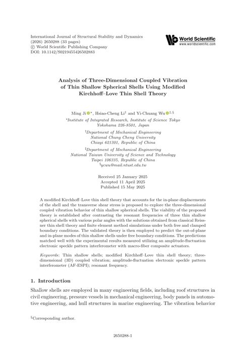 Analysis Of Three Dimensional Coupled Vibration Of Thin Shallow Spherical Shells Using Modified