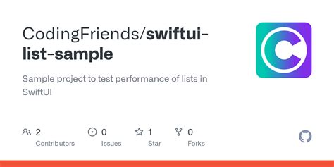 Github Codingfriendsswiftui List Sample Sample Project To Test
