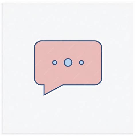 Simple Minimal Chat Bubble Icon Premium Ai Generated Vector