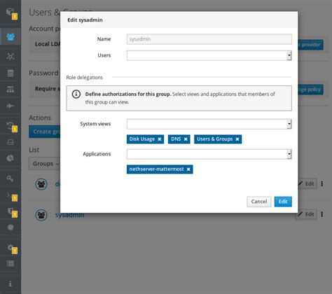 Delegation Of Roles In Cockpit Feature Nethserver Community