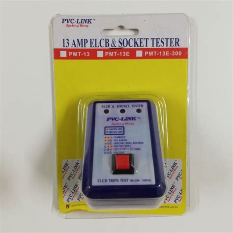 Pvc Link 13a Elcb And Socket Tester Elcb Trips Test Below 150ma Shopee Malaysia
