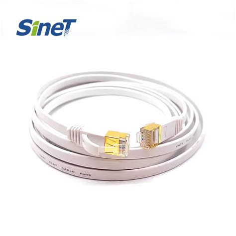 Flat Cat6a Shielded Patch Cable With Rj45 Connectors Color Optional