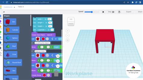 Chiyenum Created A 3d Table With Tinkercad Tech Bytes Foundation Posted On The Topic Linkedin