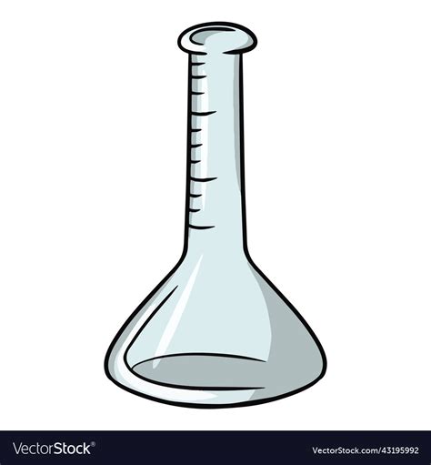 High Glass Triangular Flask For Experiments Vector Image High Glass Triangular Flask For Experiments Vector Image