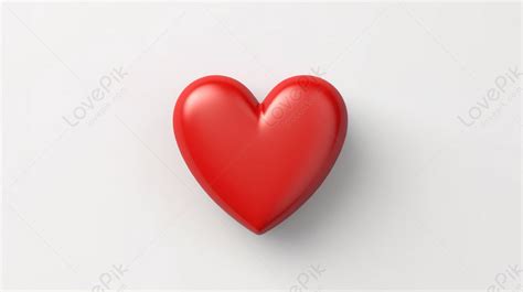 매혹적인 전면 뷰 3d 렌더링 사랑을 상징하는 단일 색상 플랫 하트를 나타내는 단색 흰색 배경 발렌타인 데이 배경 사랑 배경 색상 배경 이미지 Hd 발렌타인 데이