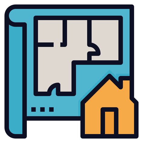 Floor Plan Becris Lineal Color Icon