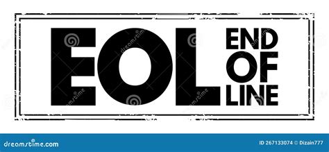 Eol End Of Line Acronym Technology Concept Background Royalty Free