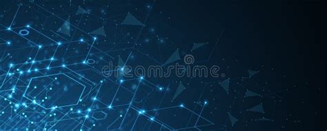 Abstract Tech Background Futuristic Technology Interface With