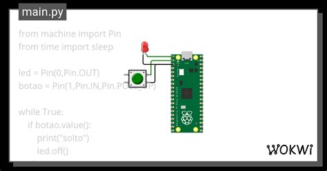 Led Com Botao Wokwi Esp32 Stm32 Arduino Simulator