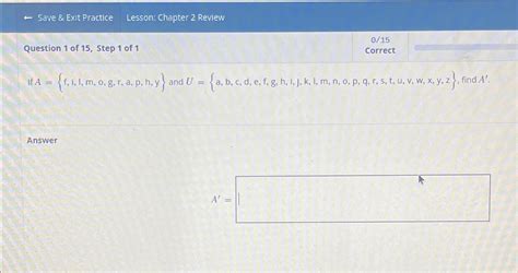 solved larr save and exit practicelesson chapter 2
