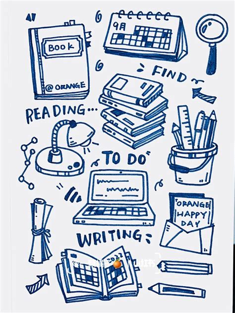 零基础手绘｜橘子插画｜文具｜简笔画｜涂鸦图片 插画素材图片素材 花瓣网