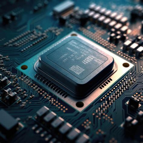 premium photo advanced computer processor chip closeup generative ai