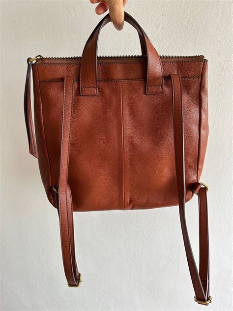 Fossil Leather Backpack Authentic Womens Fashion Bags And Wallets
