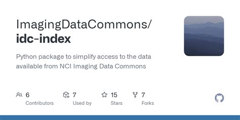 Github Imagingdatacommonsidc Index Python Package To Simplify