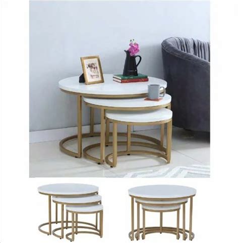 Round White Wooden Nested Table Set 3 Tables At Rs 5555set In Jodhpur