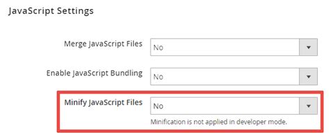 How To Disable The Minify JavaScript Files Option From The Command