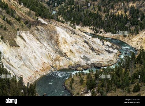 The Yellowstone River From The Calcite Springs Overlook In The Northern