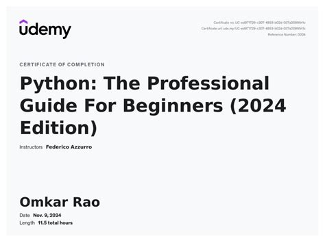Successfully Completed The Course Python The Professional Guide For