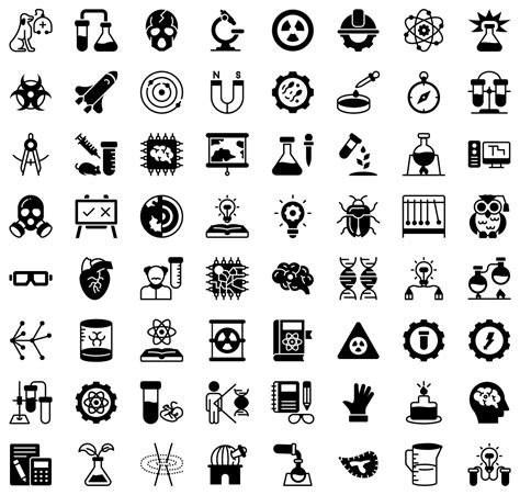 70 Set Of Science Experiments Colored Vectors Icons Masterbundles