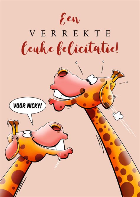 Giraf Gefeliciteerd Met Je Verjaardag Natalie Alex Verjaardagskaart
