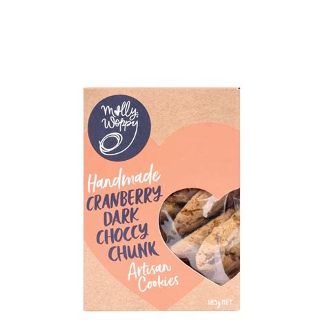 Molly Woppy Artisan Cookies Cranberry Dark Choccy Chunk 185g