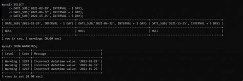 MySQL SHOW WARNINGS Statement MySQLCode