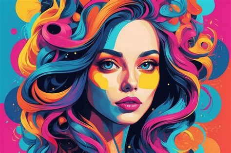 Vibrant Pop Art Illustration Generative AI | Premium AI-generated image