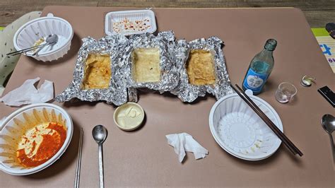 저녁 배달 냉면과 고기 구이 음식여행 에펨코리아