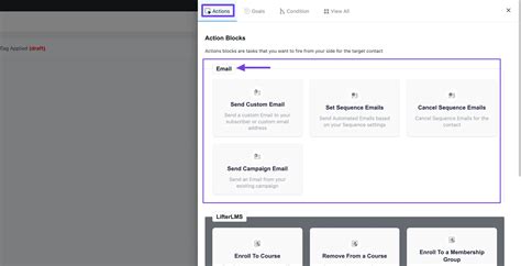 Email Actions Fluentcrm