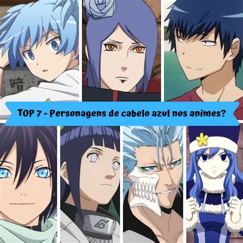 Poster Personagens De Anime Com Cabelo Azul Personagens De Cabelo