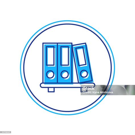 흰색 배경에 격리 된 용지 및 문서 아이콘이있는 채워진 개요 Office 폴더입니다 사무실 바인더 아카이브 폴더 기호입니다 벡터 0명에 대한 스톡 벡터 아트 및 기타 이미지