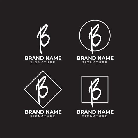 Premium Vector Stylish Letter B Signature Handwriting Logo