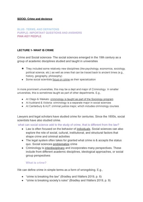 Socio Crime And Devience Socio Crime And Devience Blue Terms And