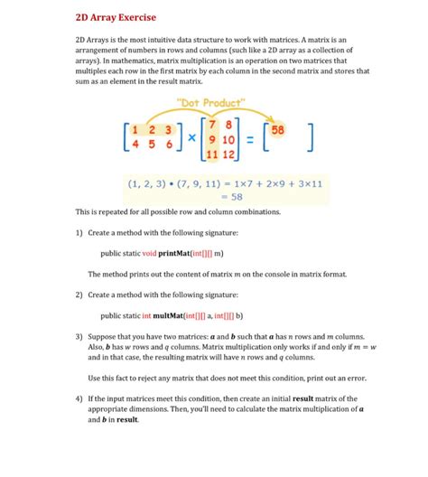 Solved D Array Exercise D Arrays Is The Most Intuitive Chegg Com