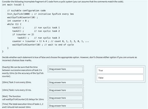 Solved Consider The Following Incomplete Fragment Of C Code Chegg