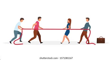 Political System Metaphor Flat Vector Illustration Stock Vector