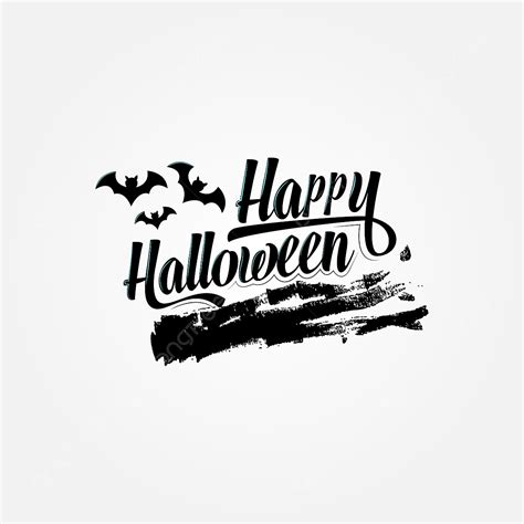 Happy Halloween Calligraphy Design In Black Color Design Halloween