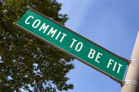 Commit To Be Fit Sign Stock Image Image Of Healthy Outdoor 17206791