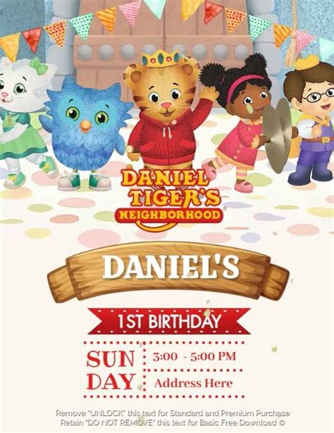 Beautiful Daniel Tiger S Neighborhood Birthday Invitation Artofit