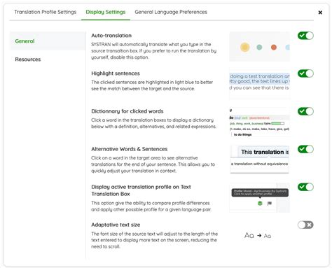 new features for the translate box on